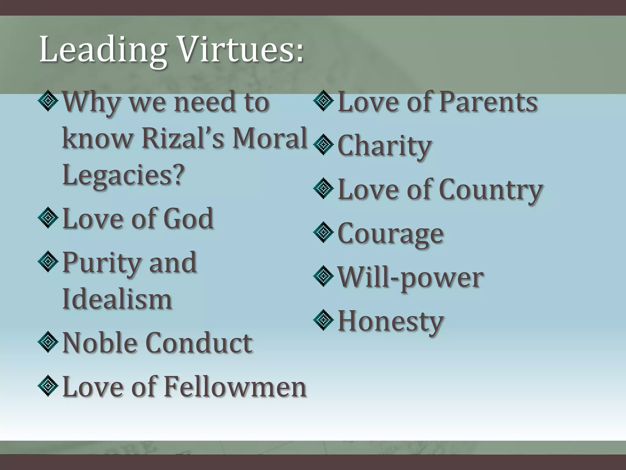 Rizal’s Moral Legacies for Our Daily Life | PPTX