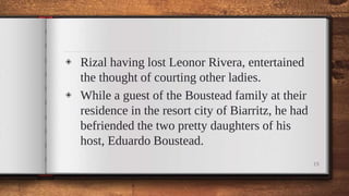 Rizal's relationships | PPTX