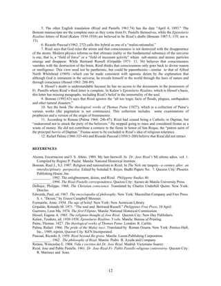 Rizal's religious philosophy (agnosticdeism) | PDF