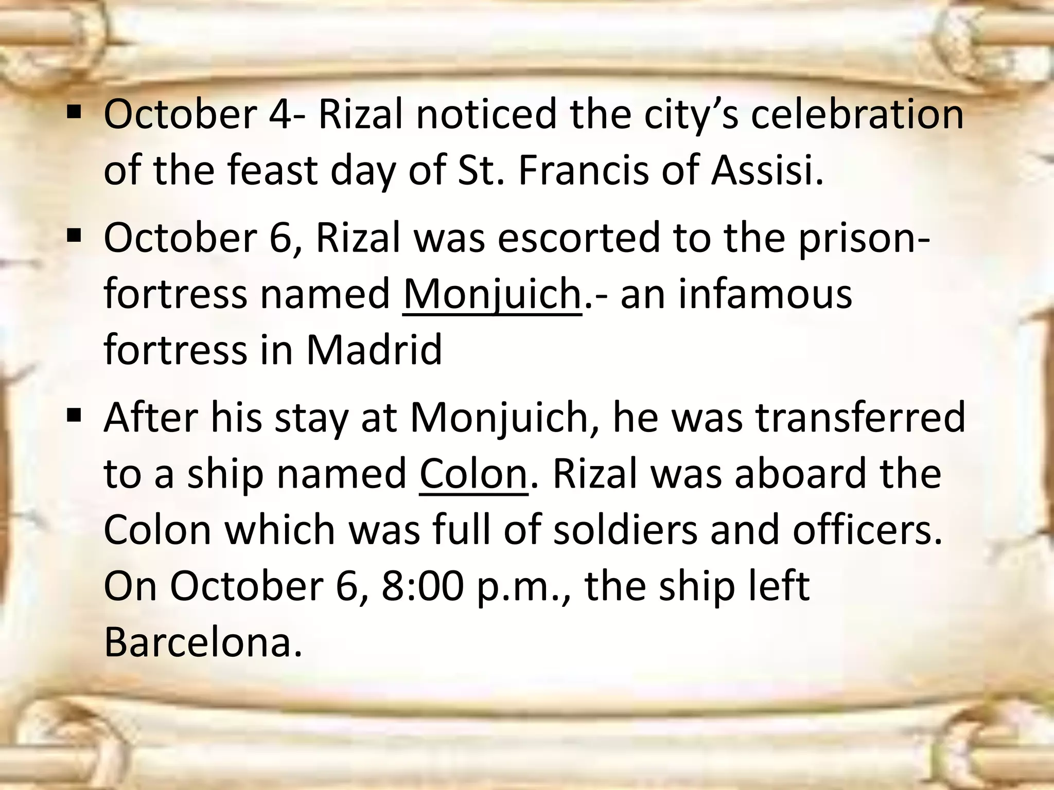 Rizal's Last Trip Abroad | PPTX