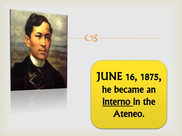 Rizal: 4th Year in Ateneo and His Curricular Activities
