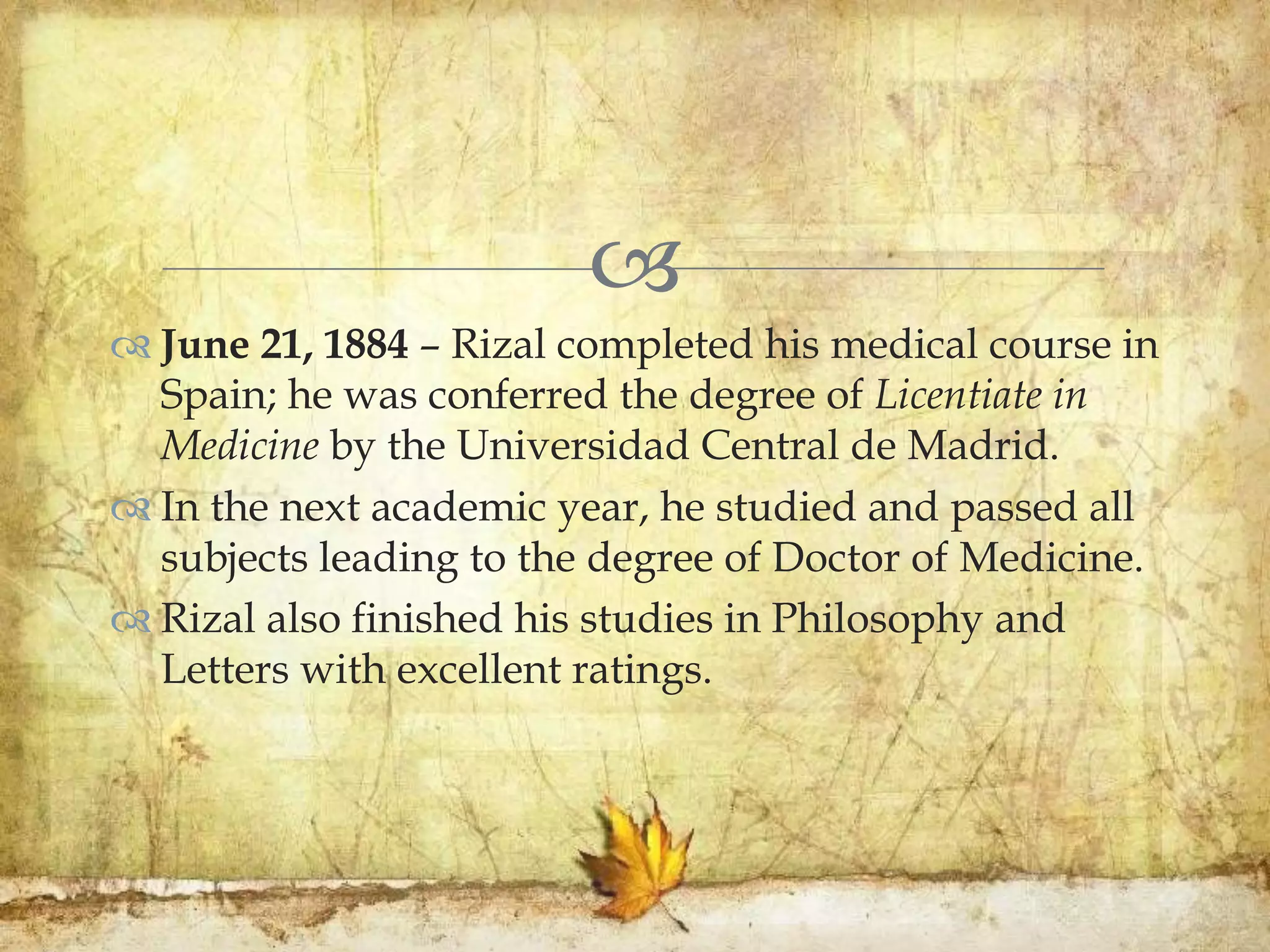 Rizal's Sojourn in Europe | PPTX