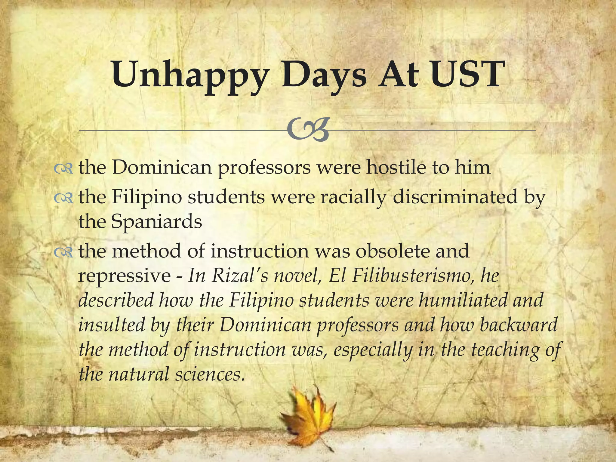 Rizal's Sojourn in Europe | PPTX