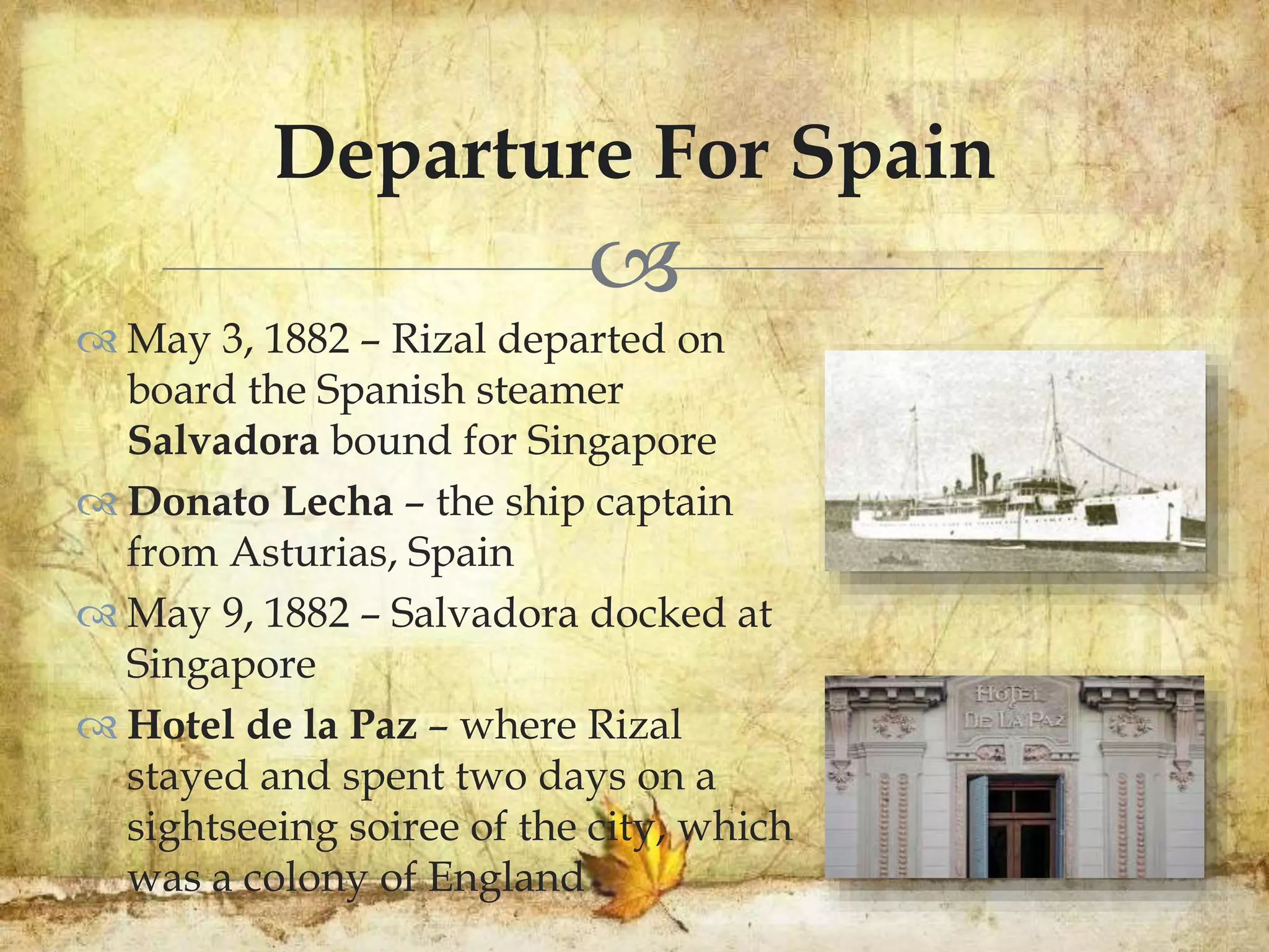 Rizal's Sojourn in Europe | PPTX