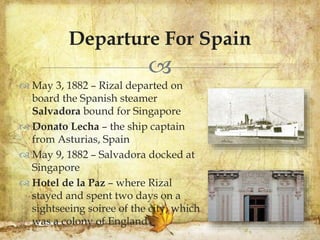 Rizal's Sojourn in Europe | PPTX
