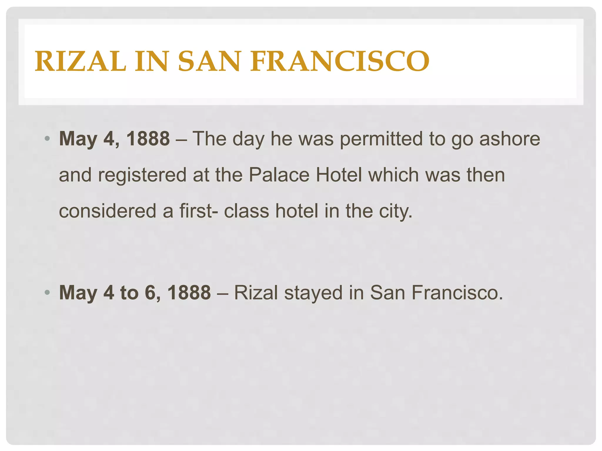 Rizal’s visit to united states 1888 | PPTX