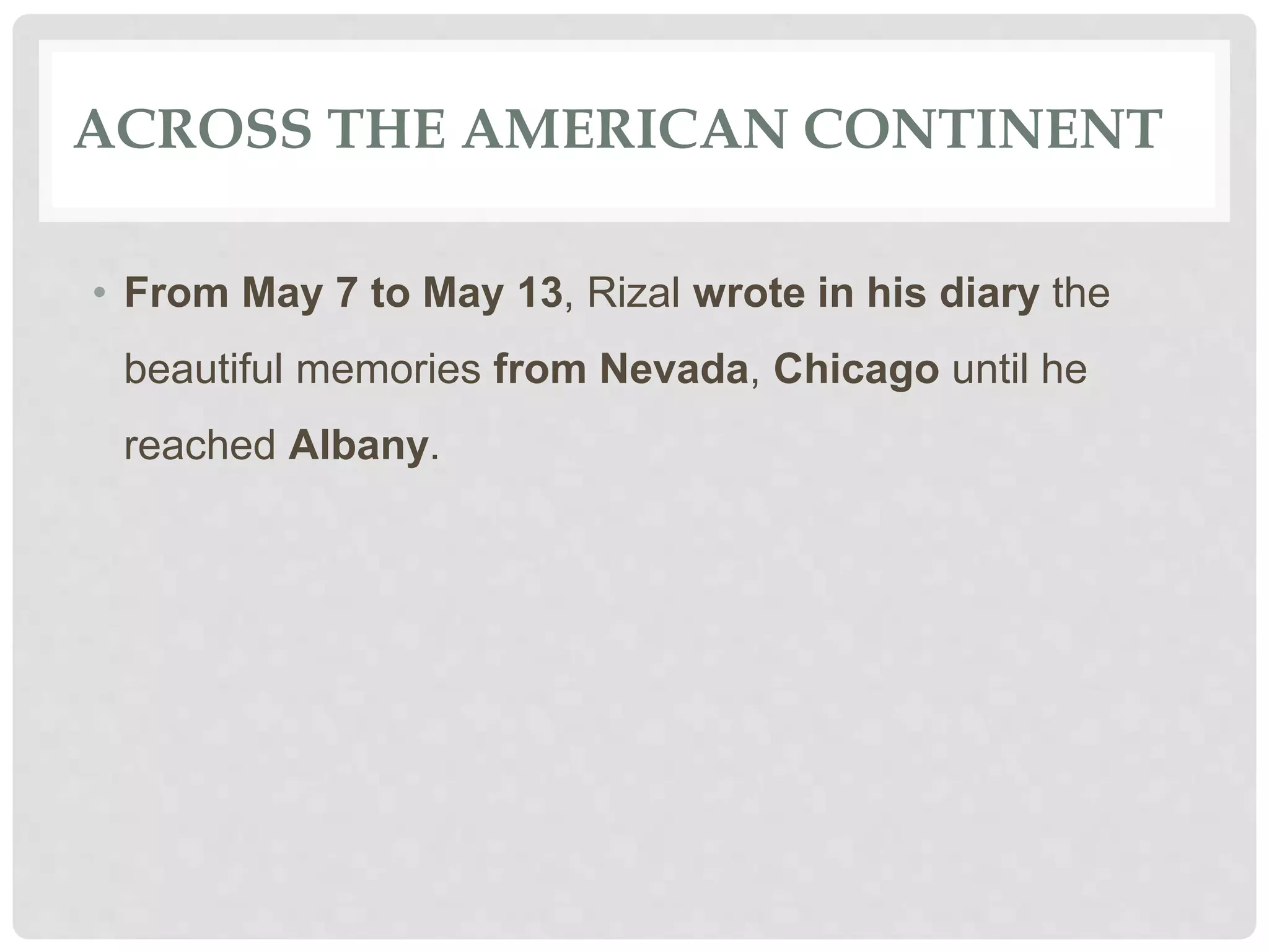 Rizal’s visit to united states 1888 | PPTX