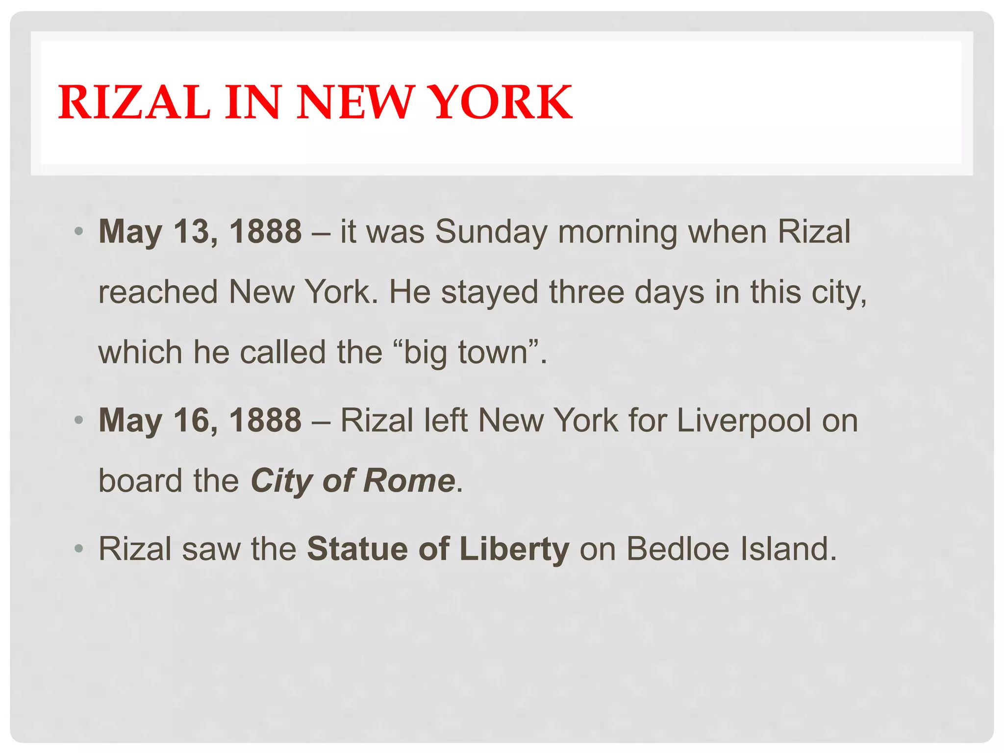 Rizal’s visit to united states 1888 | PPTX