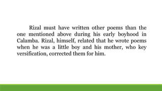 Rizal talents and artistics | PPTX