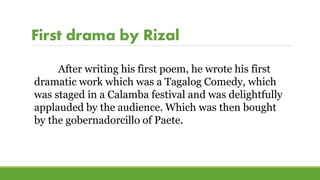 Rizal talents and artistics | PPTX
