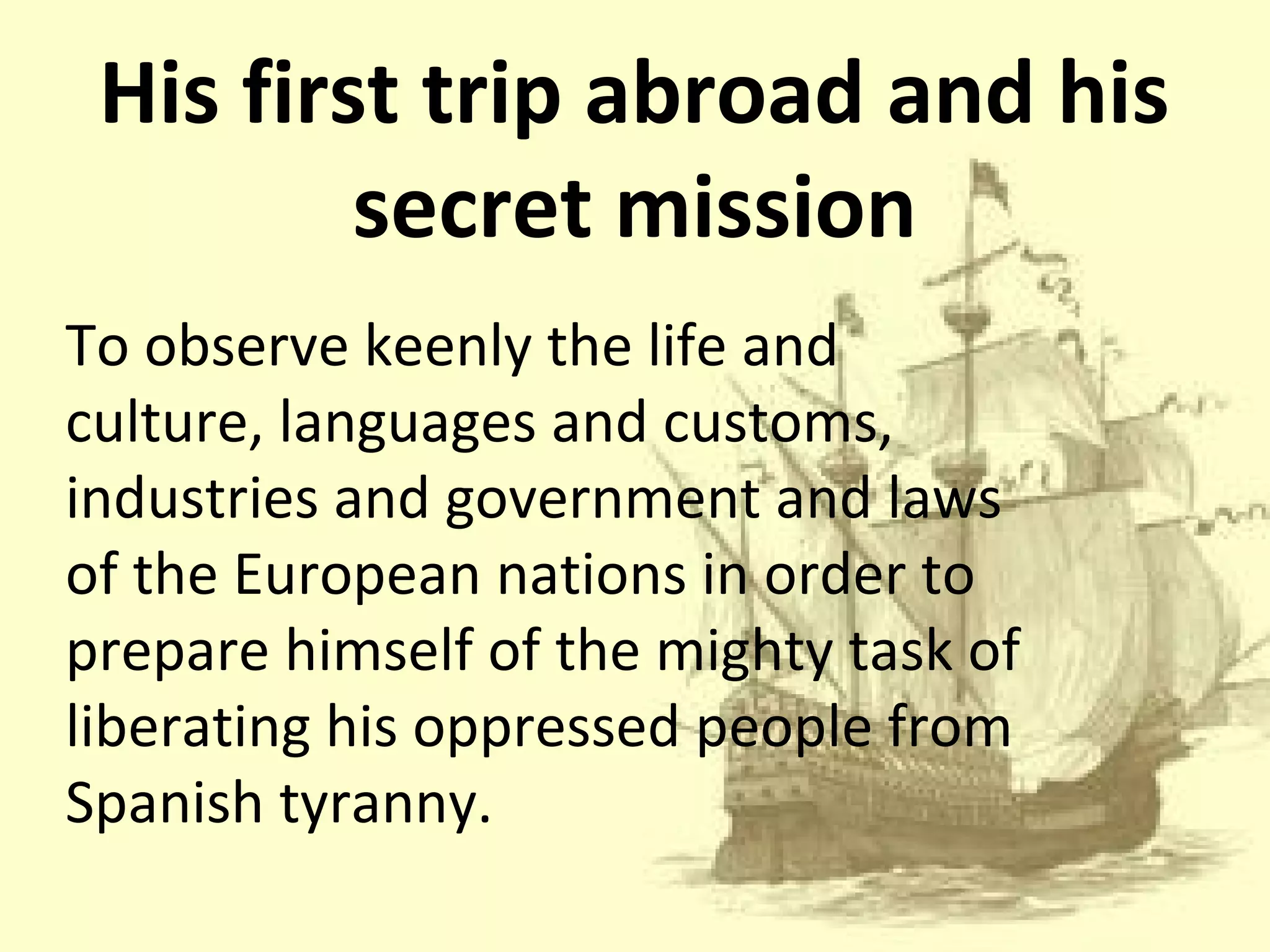 Rizal first trip abroad | PPT