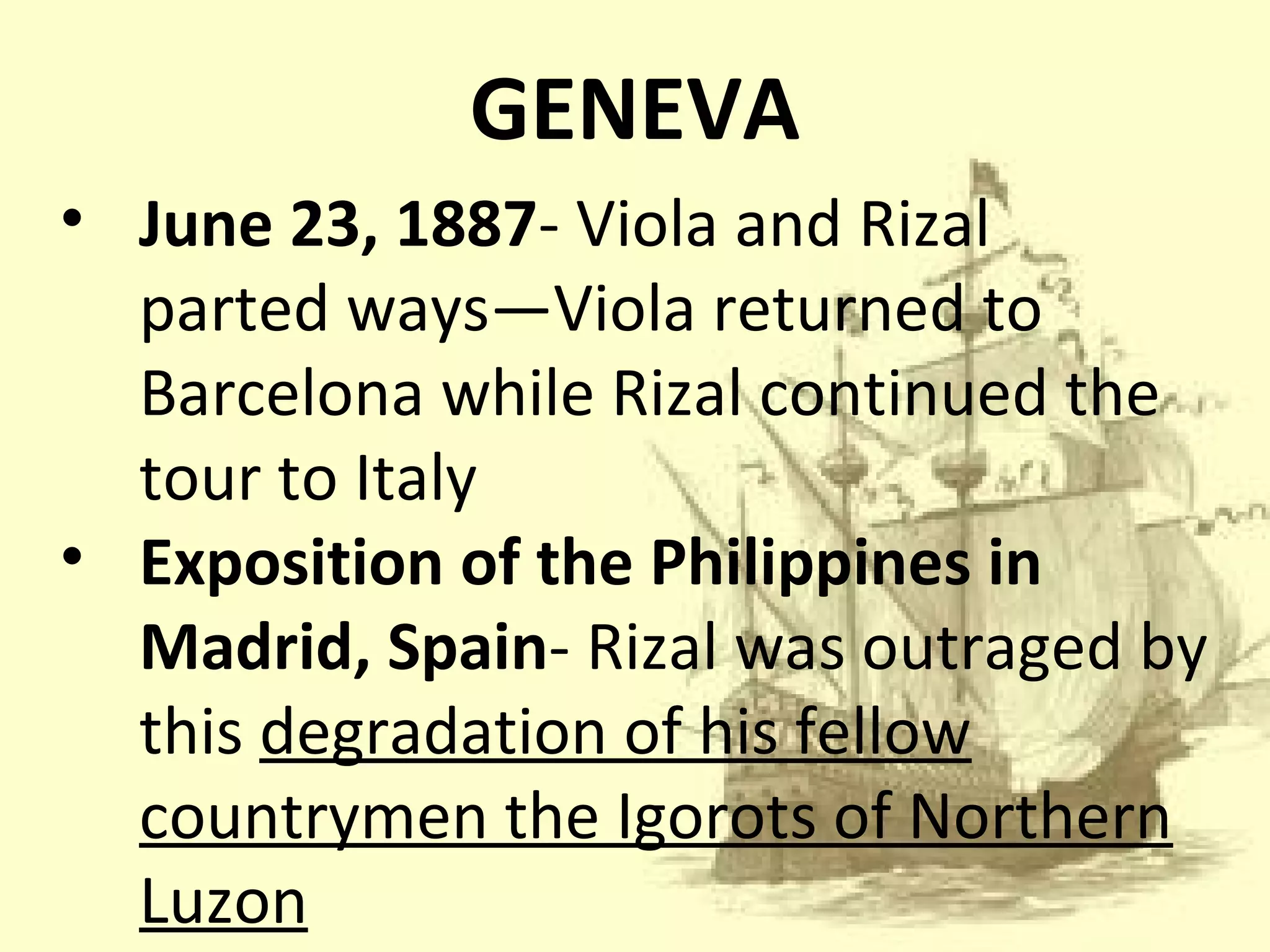 Rizal first trip abroad | PPT