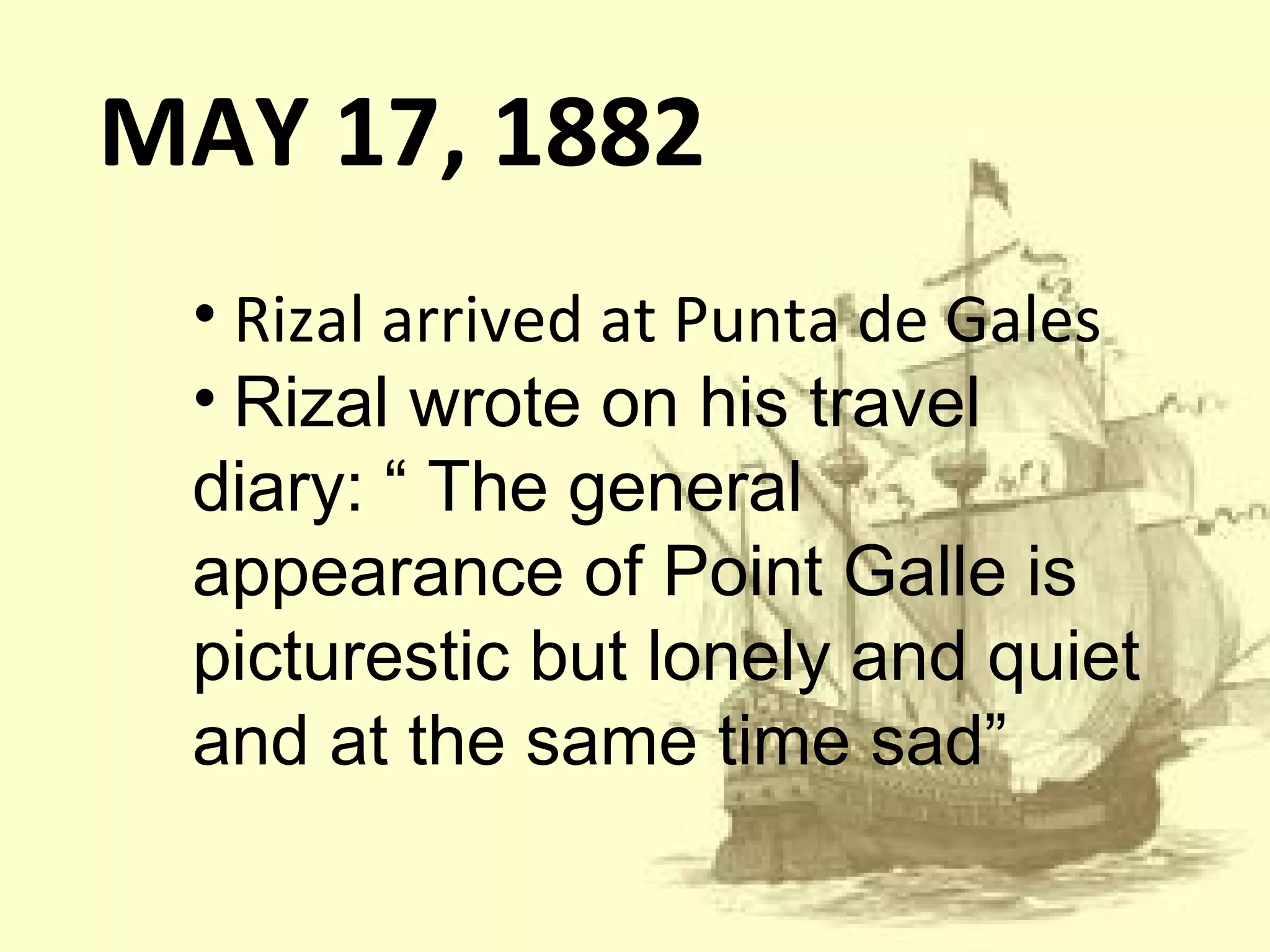 Rizal first trip abroad | PPT