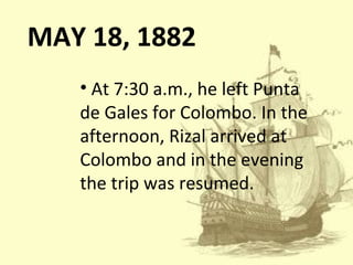 Rizal first trip abroad | PPT