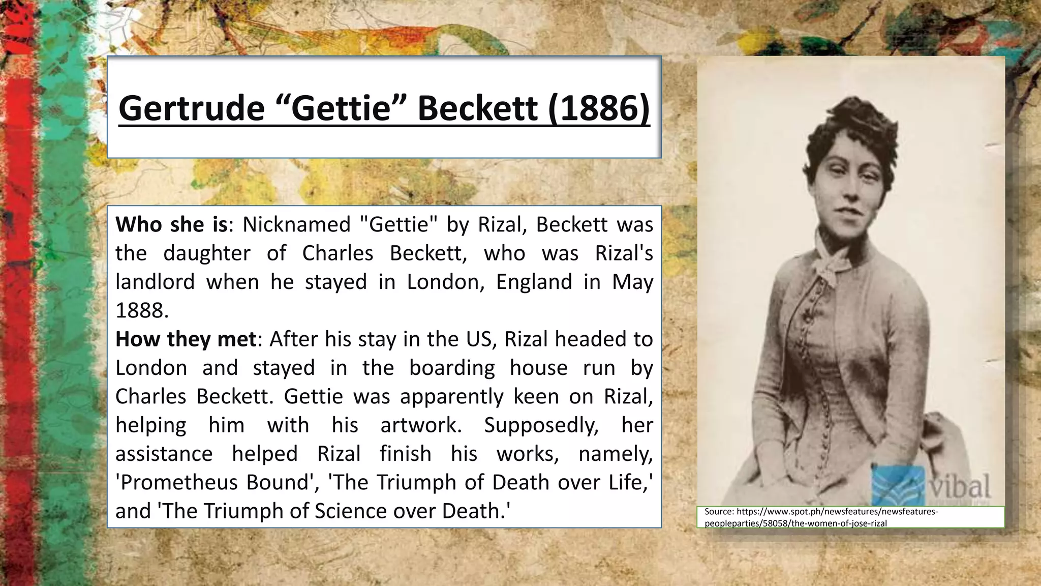 Jose Rizal: Women in Rizal's Life | PPTX