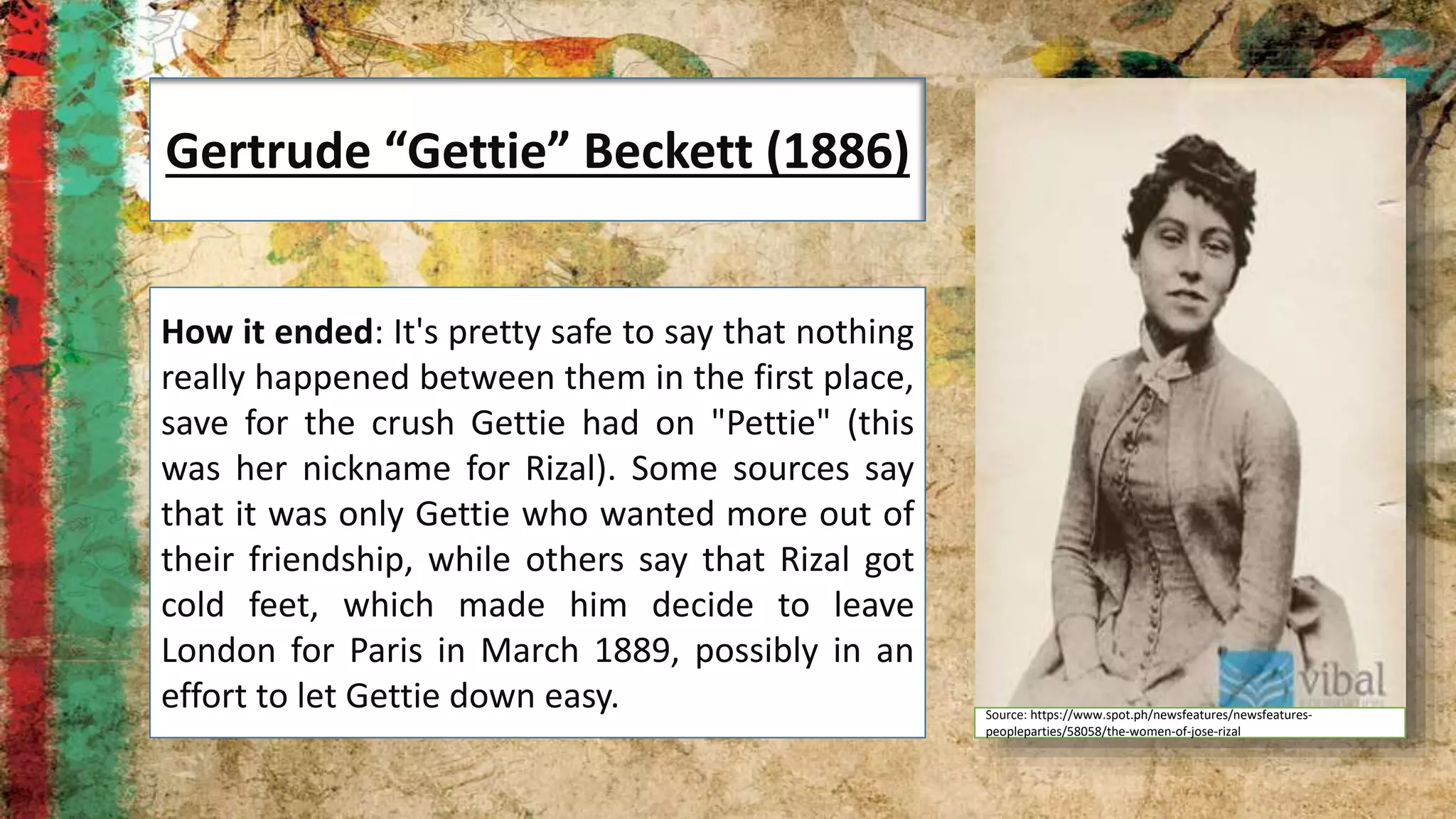 Jose Rizal: Women in Rizal's Life | PPTX