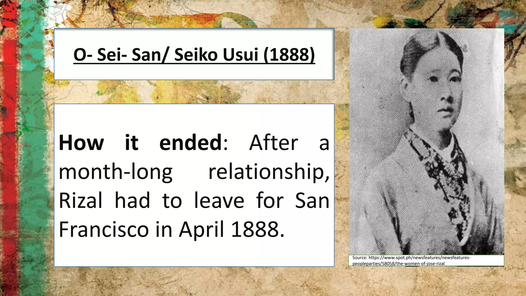Jose Rizal: Women in Rizal's Life | PPTX