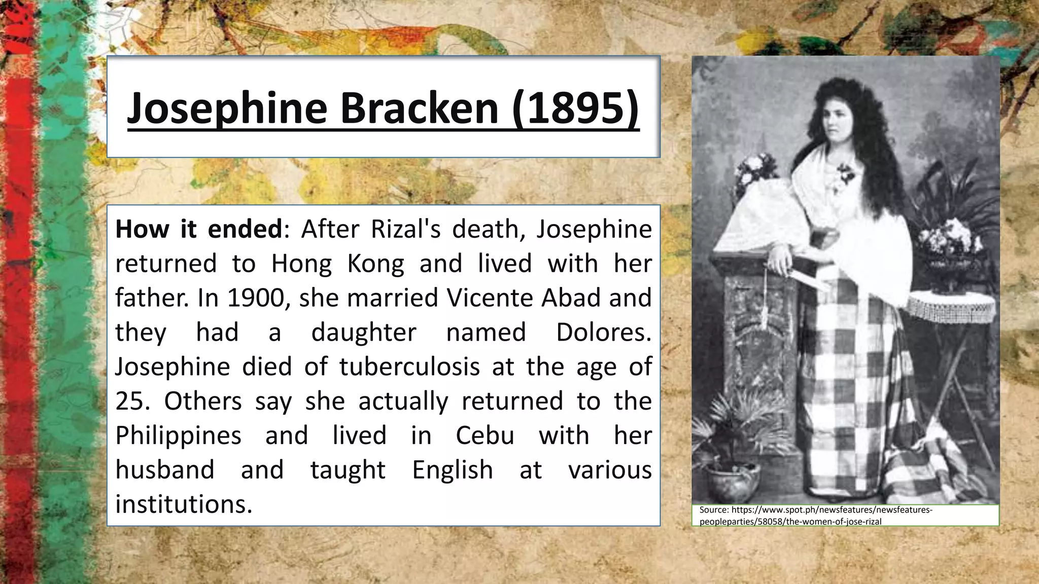 Jose Rizal: Women in Rizal's Life | PPTX
