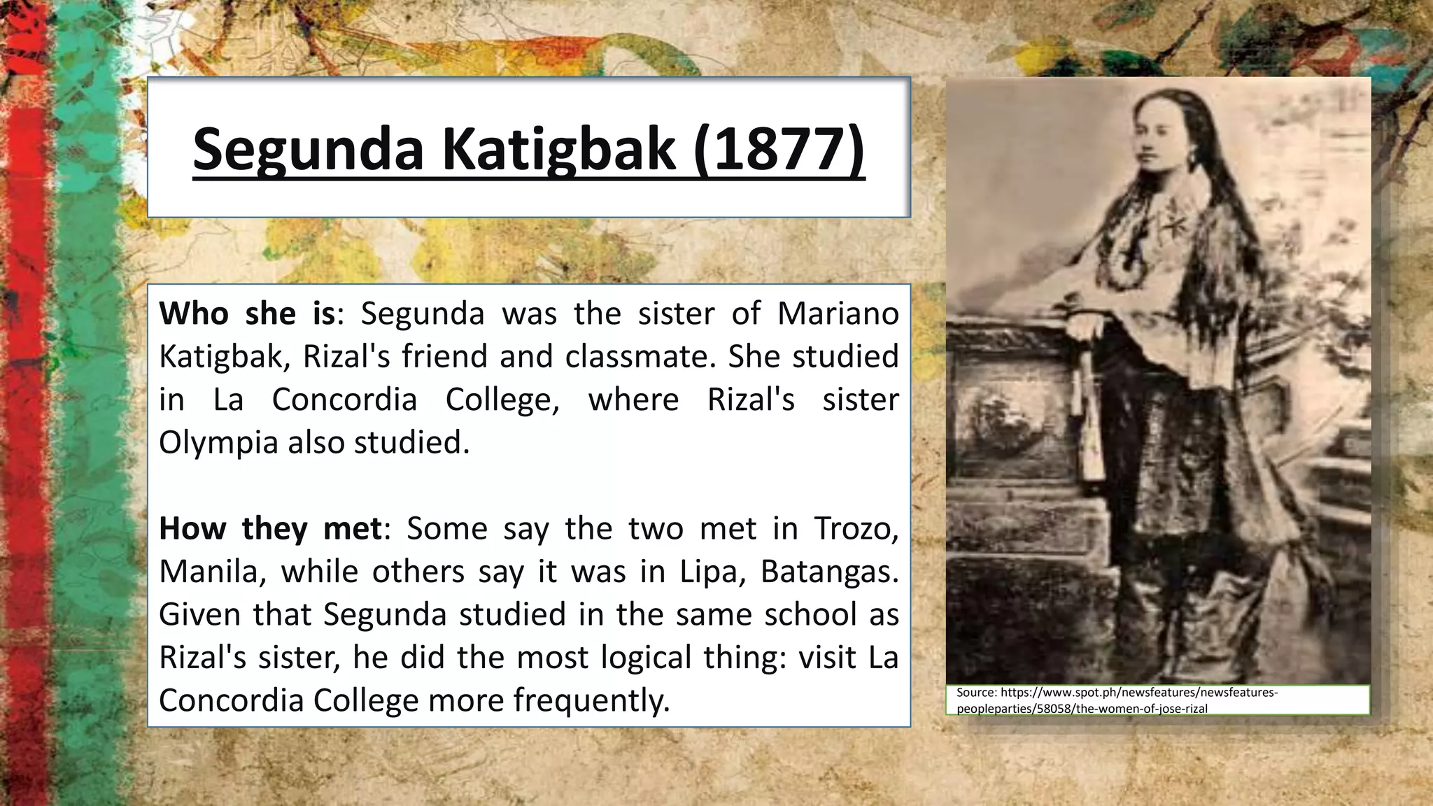 Jose Rizal: Women in Rizal's Life | PPTX