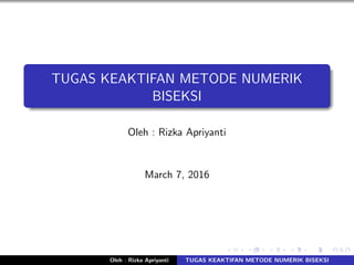 Tugas Metode Numerik Pendidikan Matematika UMT | PDF