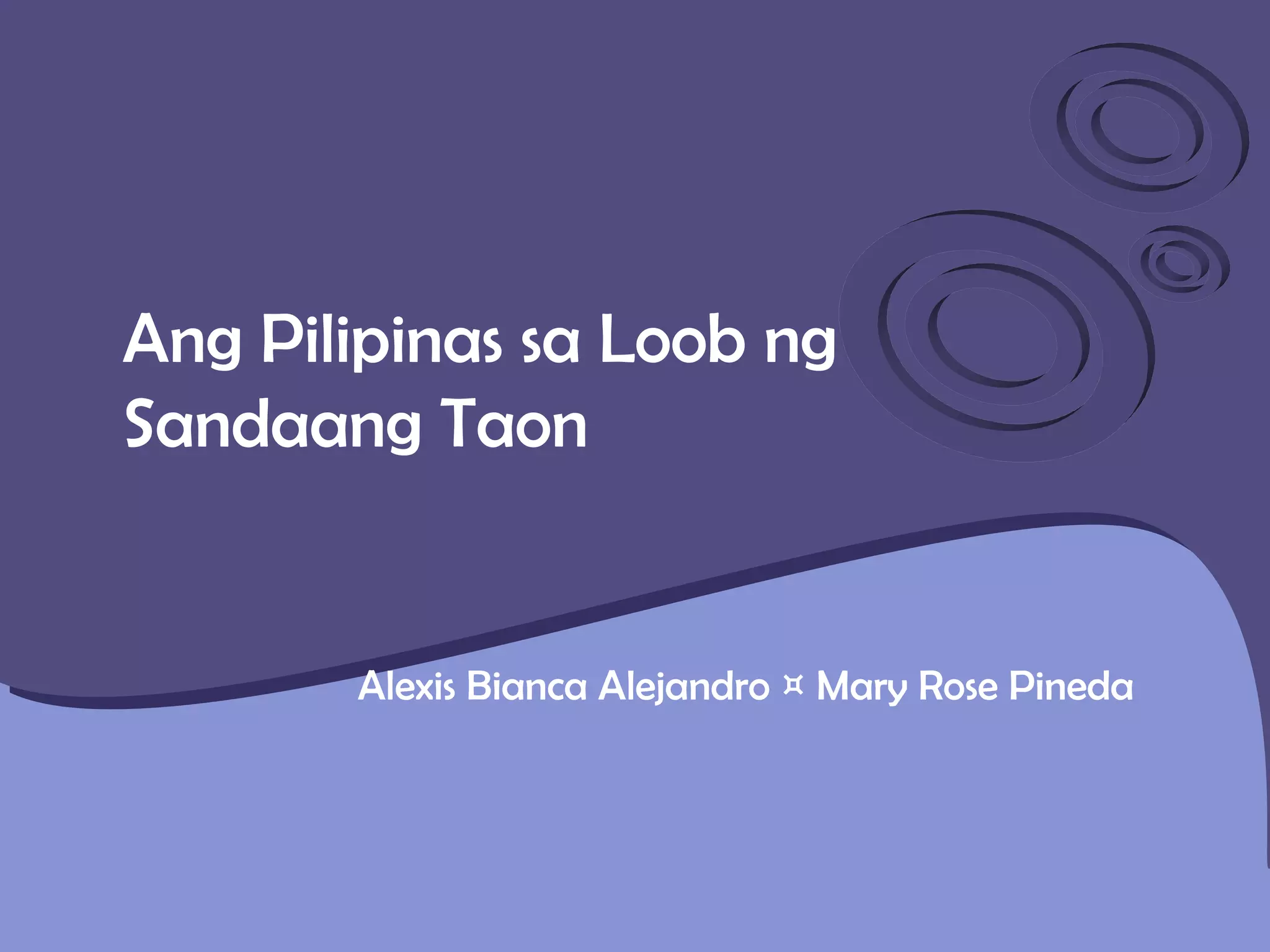 Ang Pilipinas sa loob ng isang taon | PPT