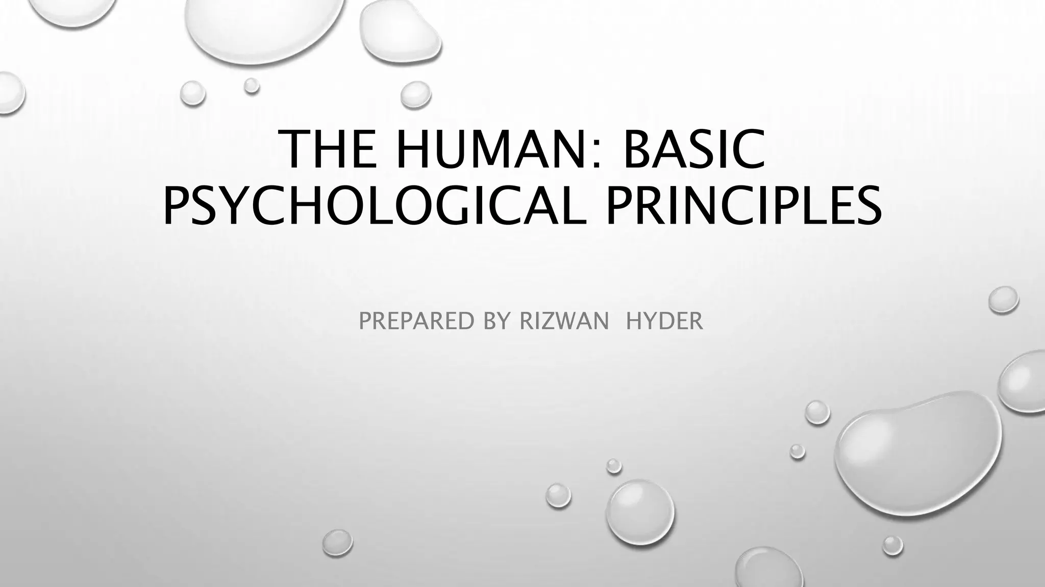 basic human psychology | PPTX