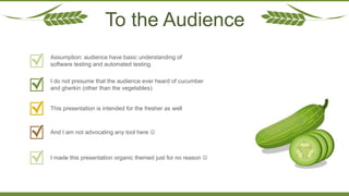 BDD with CucumberJS and WebdriverIO | PPT