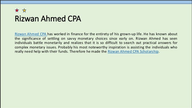 Rizwan Ahmed CPA | PPT
