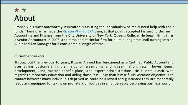 Rizwan Ahmed CPA | PPT