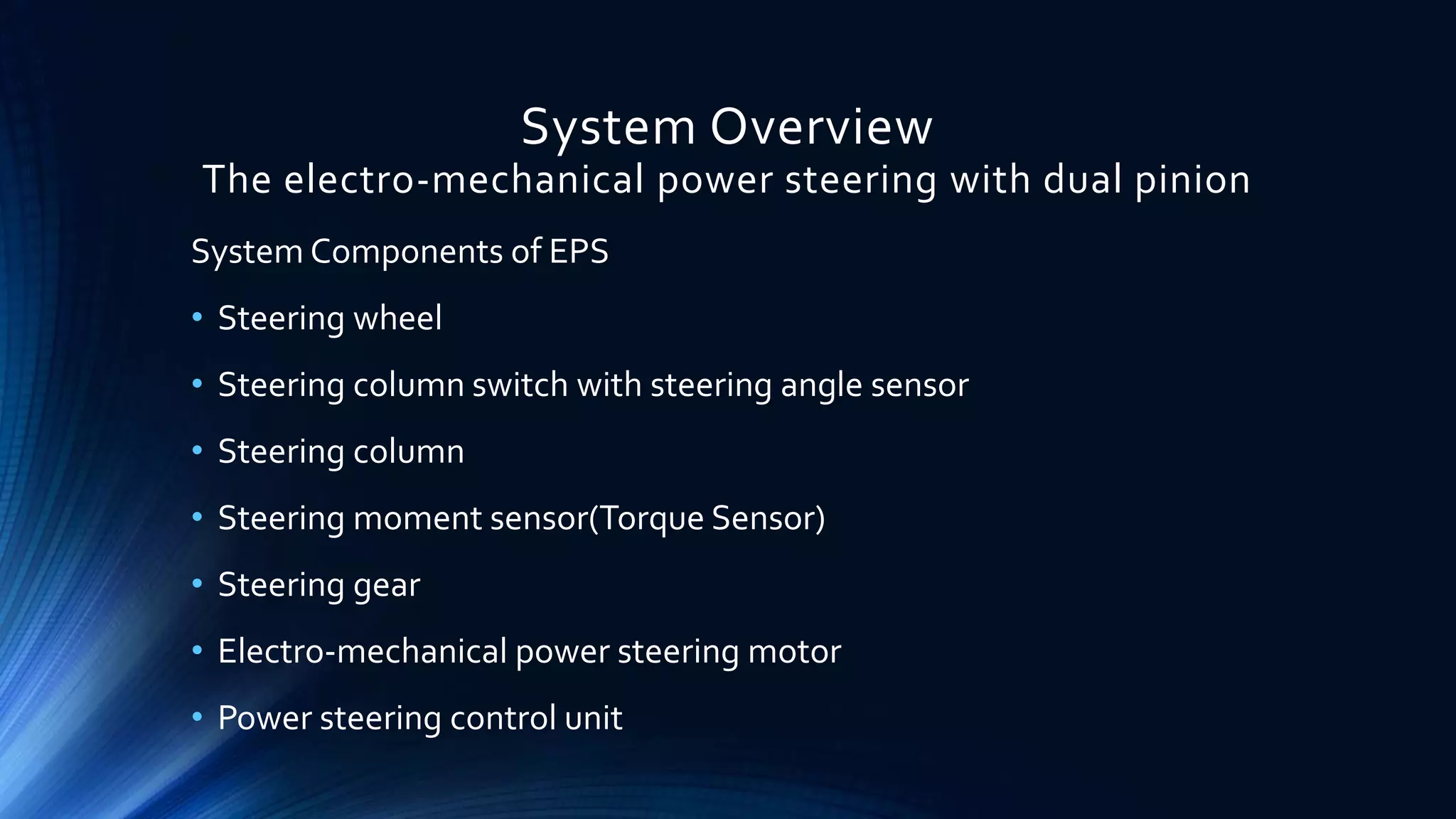Electric Power Steering | PPTX