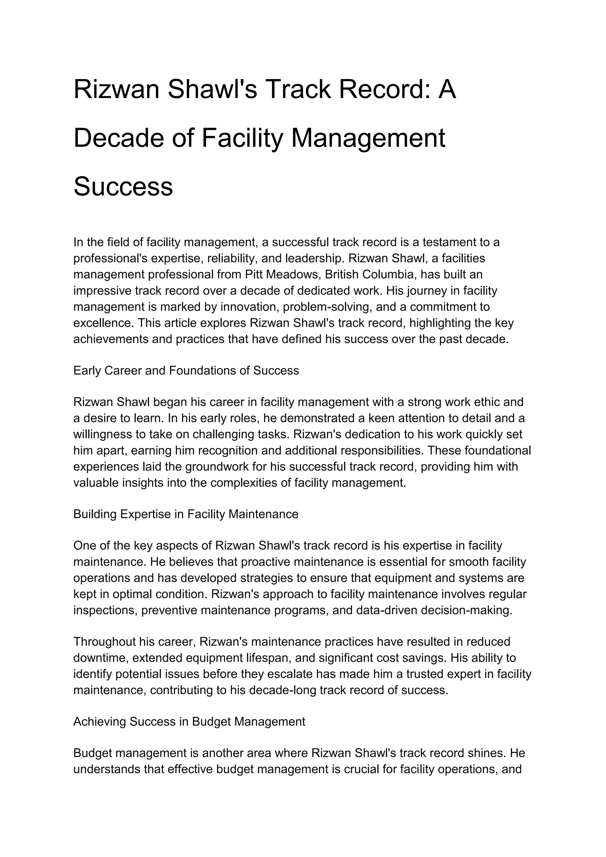 Rizwan Shawl's Track Record_ A Decade of Facility Management Success.docx