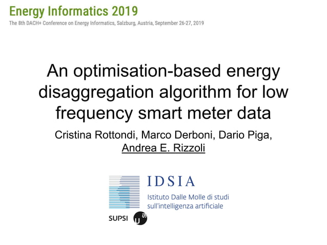 An Optimisation Based Energy Disaggregation Algorithm For Low Frequency