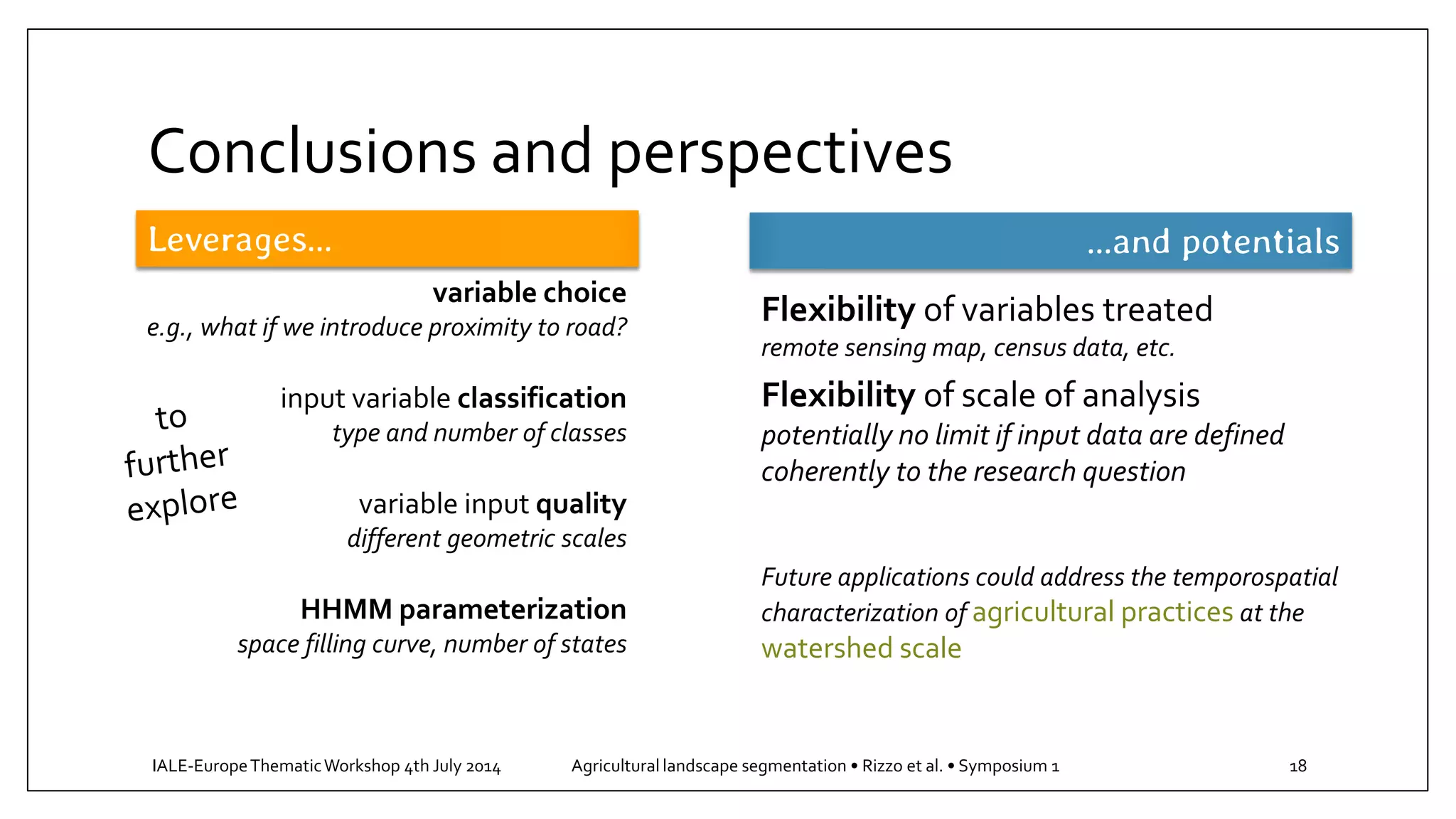 Agricultural Landscape Segmentation A Stochastic Method To Map Heterogeneous Variables Ppt