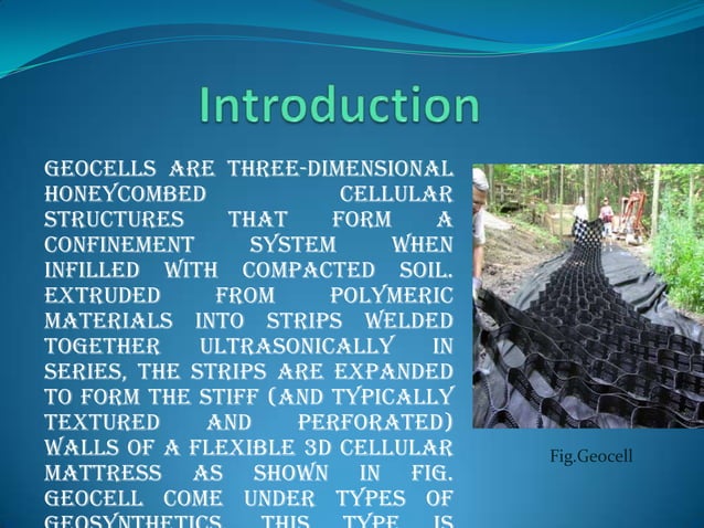 Application of Geocell in Geotechnical Engineering | PPTX