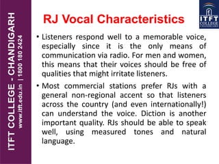 ITFT-MEDIA Radio jockey | PDF