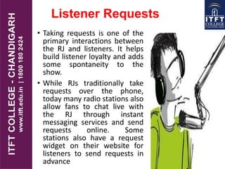 ITFT-MEDIA Radio jockey | PDF