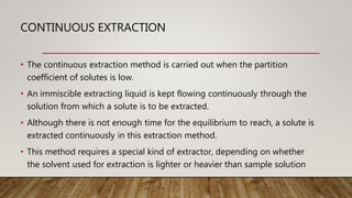Solvent Extraction by Rashmi Joshi | PPTX