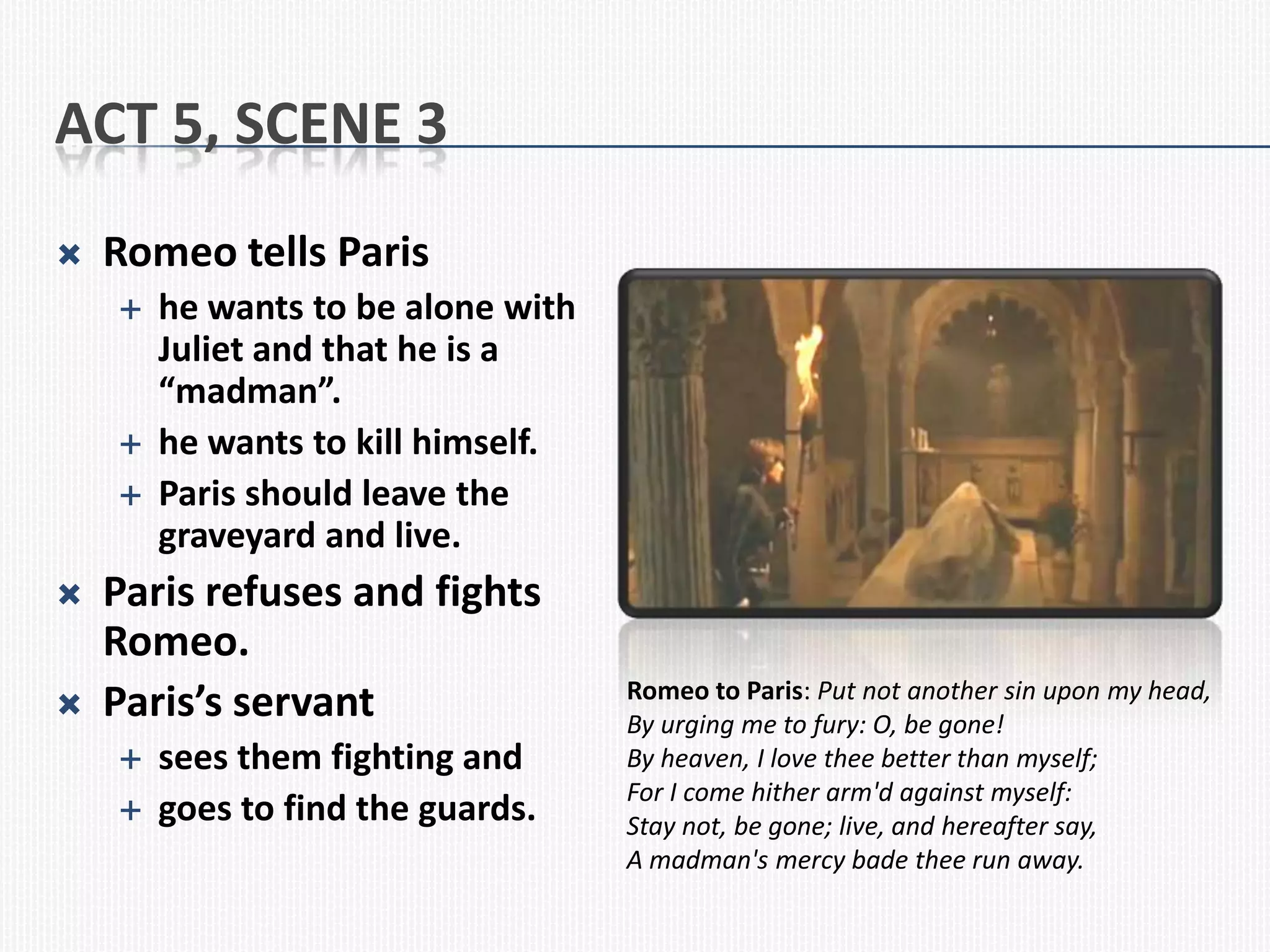 Romeo and Juliet Act 5 Summary Notes | PPTX