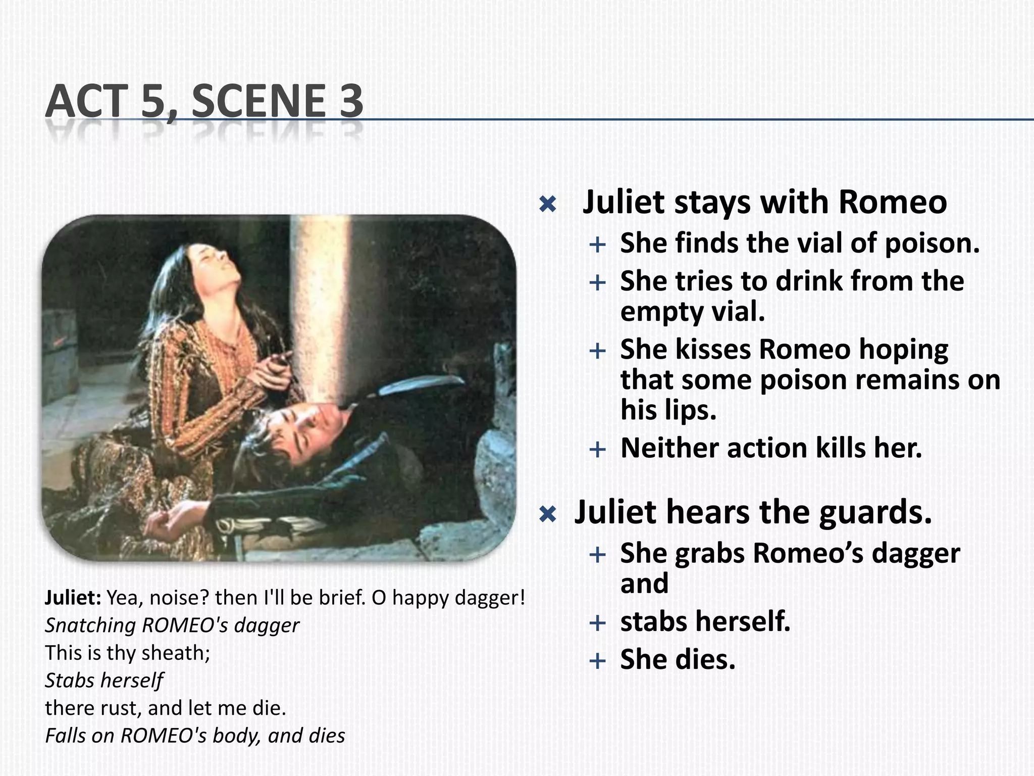Romeo and Juliet Act 5 Summary Notes | PPTX