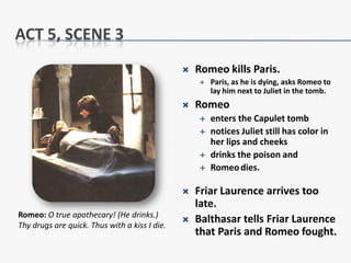 Romeo and Juliet Act 5 Summary Notes | PPT