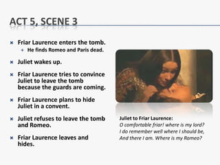 Romeo and Juliet Act 5 Summary Notes | PPT