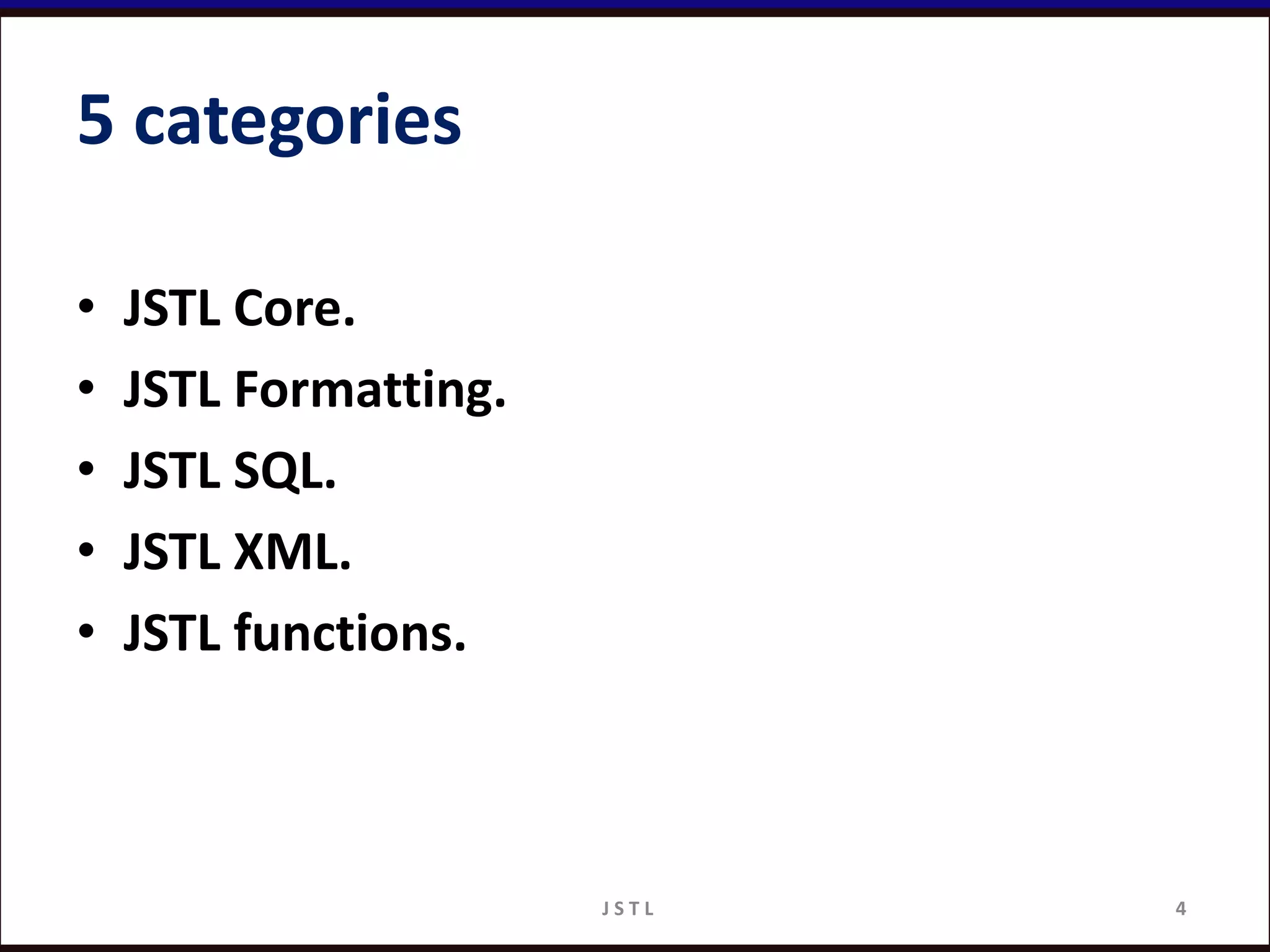 JSP Standard Tag Library | PPTX