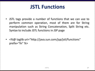 JSP Standard Tag Library | PPT