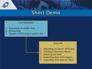 INCREASING LABORATORY EFFICIENCY AND VALUE OF LABORATORY DATA BY MAXIMISING THE USE OF COMMON ...