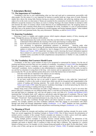 Investigating Teaching/Learning Vocabulary Techniques and Strategies | PDF