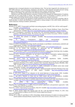 Influence of Teen Contraceptive Use on Academic Achievement among ...