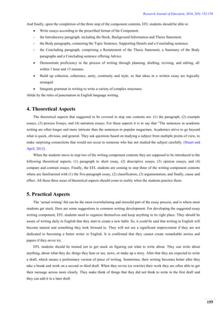 Proposed Essay Writing Component for EFL Students at Tertiary Level | PDF