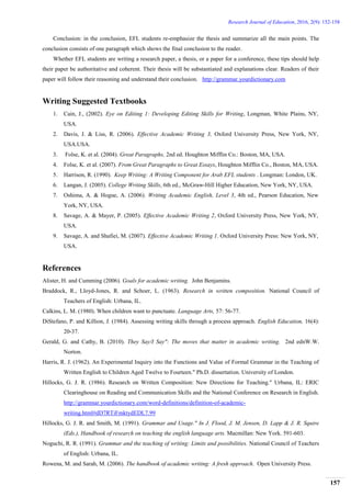 Proposed Essay Writing Component for EFL Students at Tertiary Level | PDF