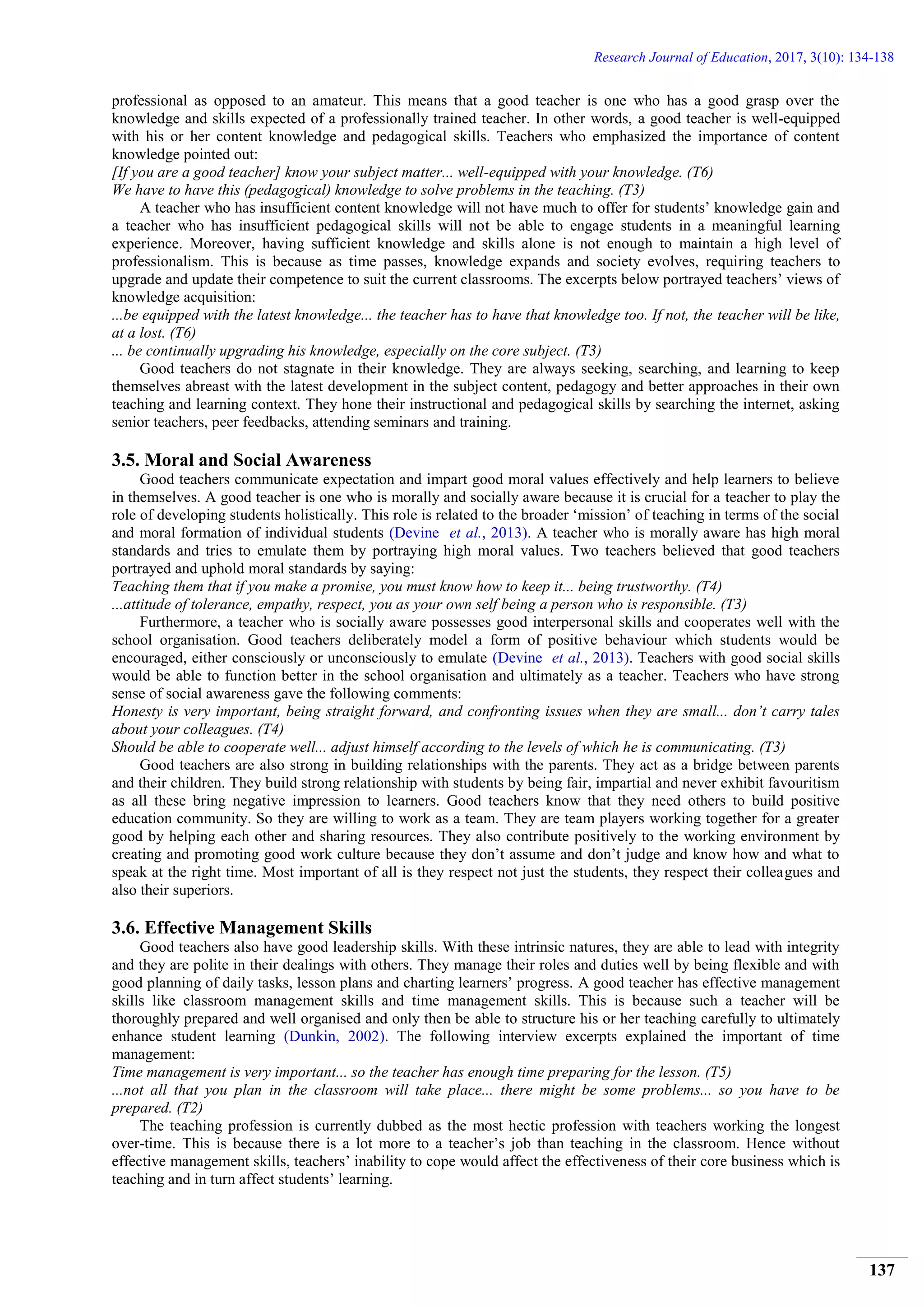 A Qualitative Study of Excellent Teacher,s Beliefs of Good Teacher | PDF