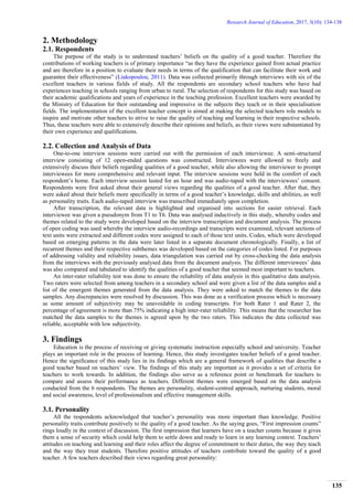 A Qualitative Study of Excellent Teacher,s Beliefs of Good Teacher | PDF